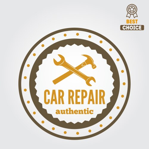 Vintage mechanic label emblem and logo Royalty Free Vector