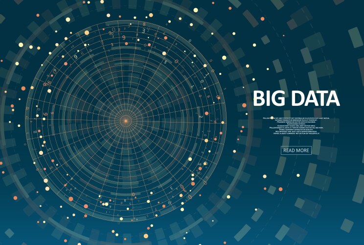 Abstract big data visualization Royalty Free Vector Image