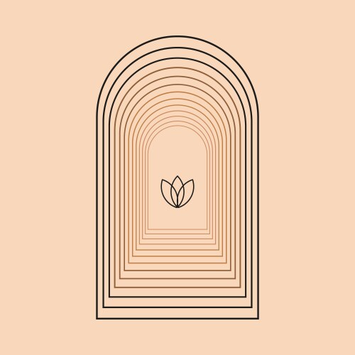 Arch background with arches Royalty Free Vector Image