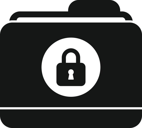 Anonymous hidden folder icon simple data Vector Image