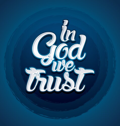 Keep calm and trust god poster quote Royalty Free Vector