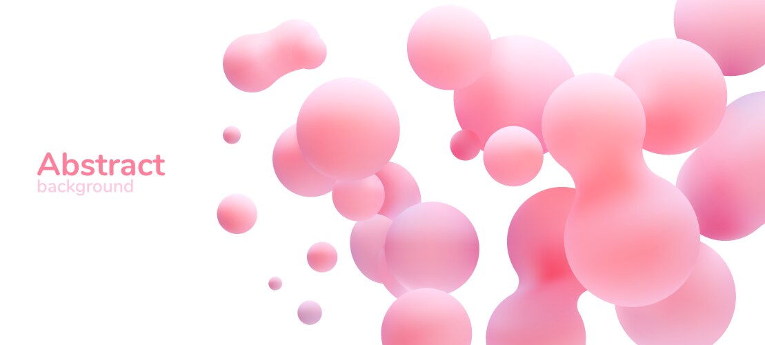 Pink liquid elements set Royalty Free Vector Image