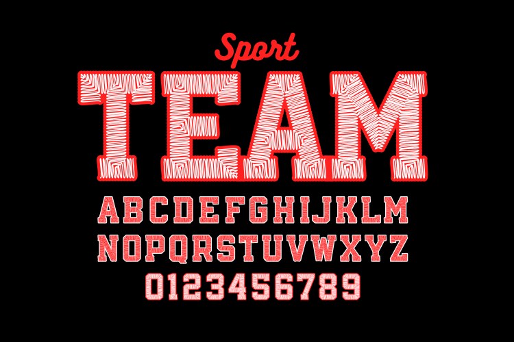 America sport font Royalty Free Vector Image - VectorStock