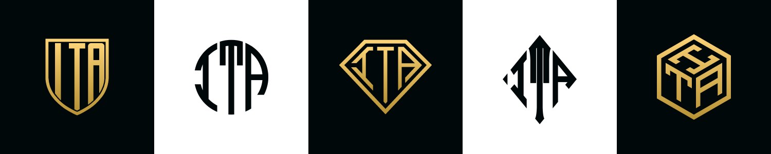 Initial letters bsl logo designs bundle Royalty Free Vector