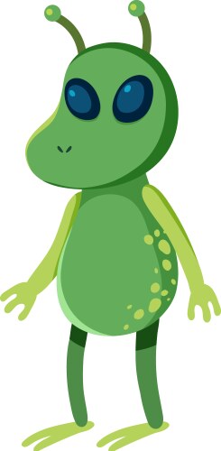 Scared monster on white background Royalty Free Vector Image