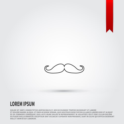 Poirot mustache icon Royalty Free Vector Image