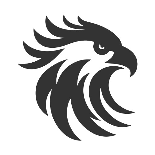 Premium quality hawk head silhouette Royalty Free Vector