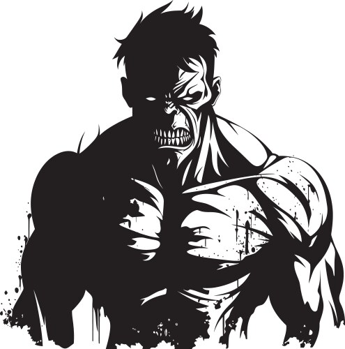 Undead muscles the powerhouse of muscular zombies Vector Image
