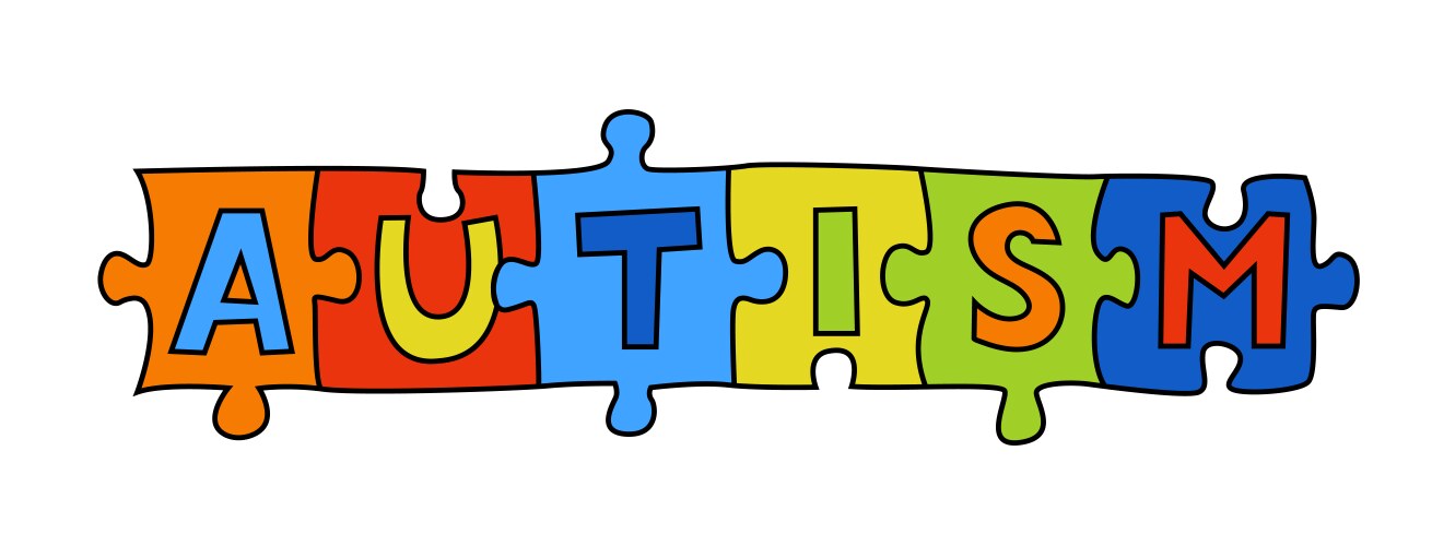 Autism logo in a bold whimsical style human mind Vector Image