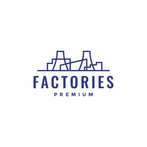 Abstract pixel factory logo icon design modern Vector Image