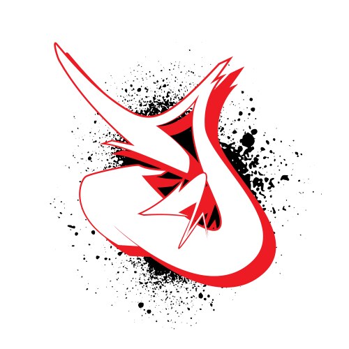 Handwritten graffiti font alphabet Royalty Free Vector Image