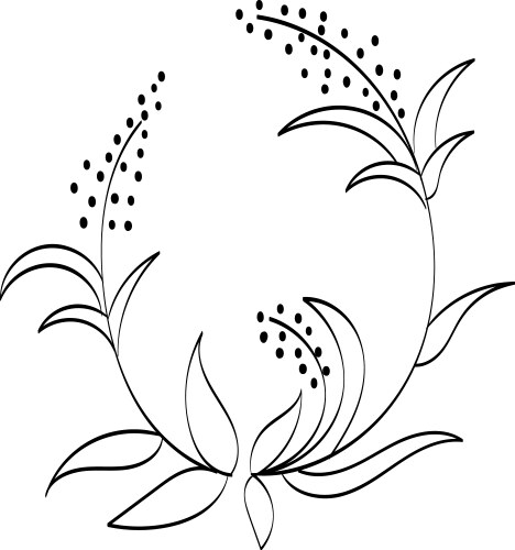Printable flower embroidery pattern design Vector Image