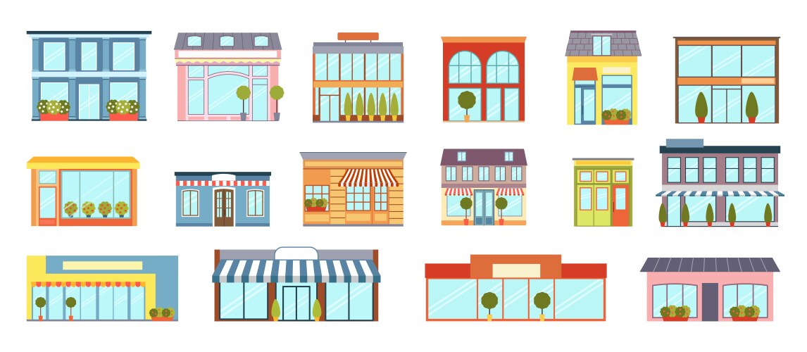 Retail business urban shop store Royalty Free Vector Image