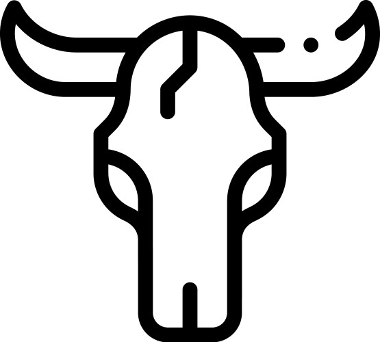 Bull icon thin linear style design isolated Vector Image