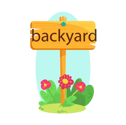 Cartoon yard sign Royalty Free Vector Image - VectorStock