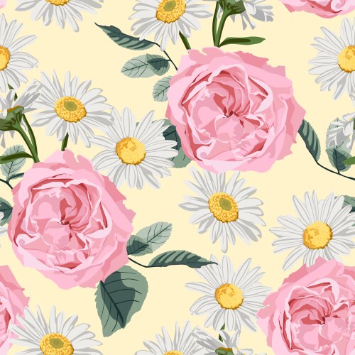 Beautiful roses seamless Royalty Free Vector Image