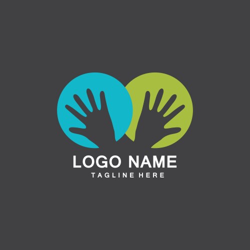 Hand care logo and symbol template Royalty Free Vector Image