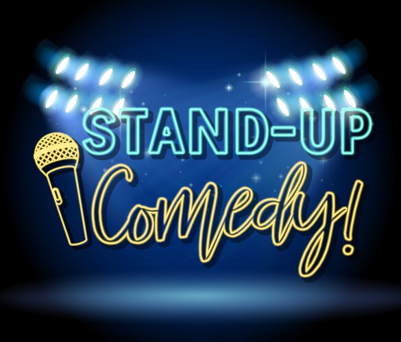 Stand up comedy background with retro Royalty Free Vector