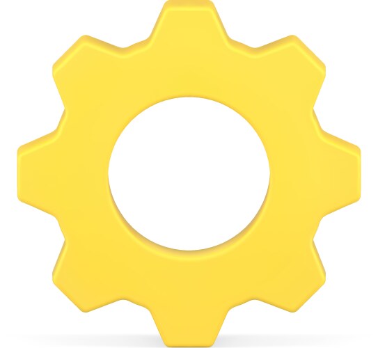 3d of golden cog wheel Royalty Free Vector Image