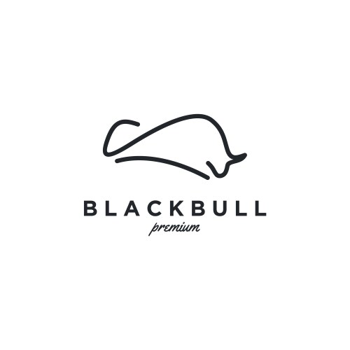 Simple bull logo design Royalty Free Vector Image