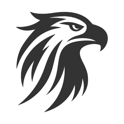 Premium quality hawk head silhouette Royalty Free Vector