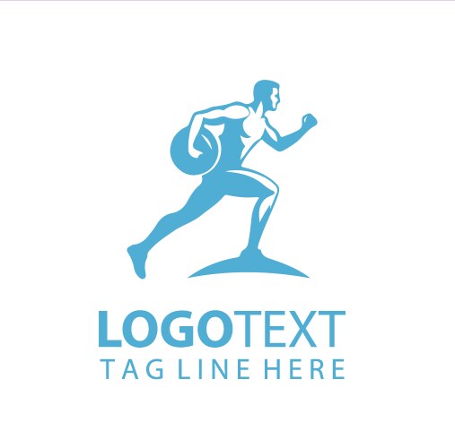 Running man logo Royalty Free Vector Image - VectorStock