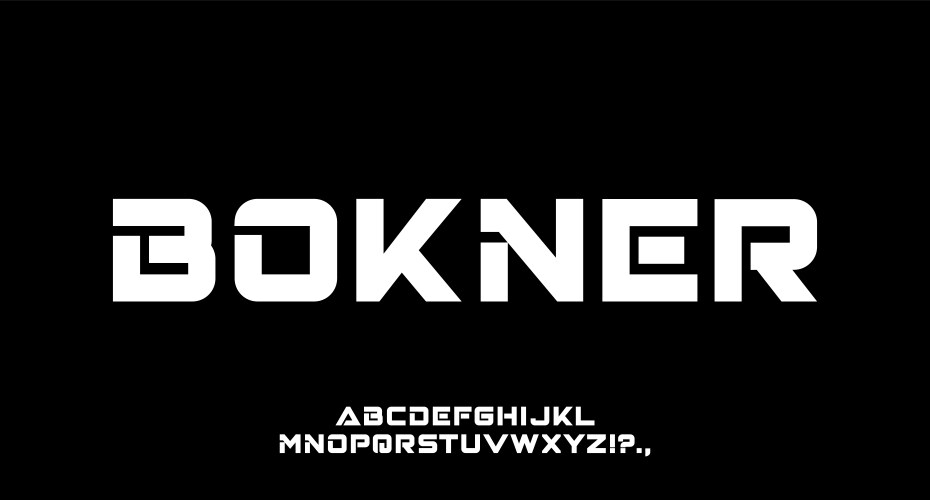 Modern futuristic technology scifi font typeface Vector Image