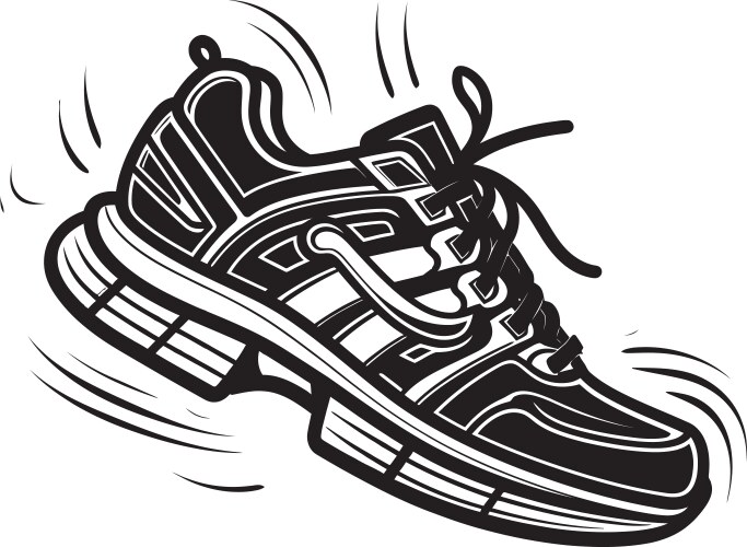 Novadash futuristic running shoes iconic emblem Vector Image
