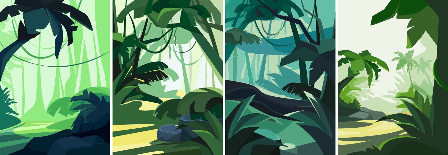 Wild forest Royalty Free Vector Image - VectorStock