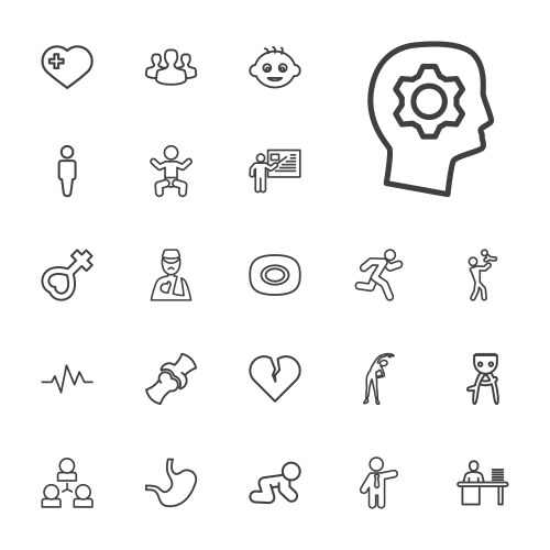 Human icons Royalty Free Vector Image - VectorStock