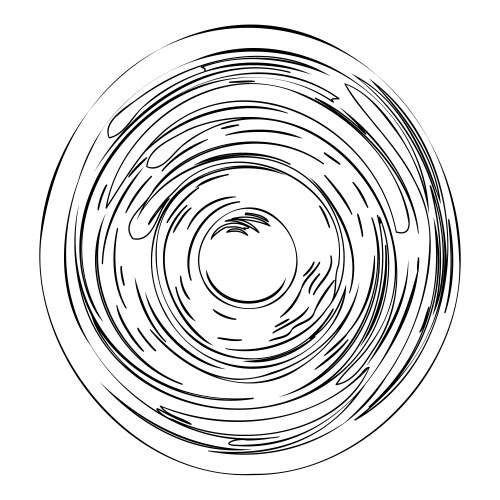 Black hole outline sketch Royalty Free Vector Image