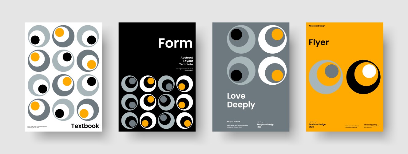 Abstract flyer template isolated book cover Vector Image