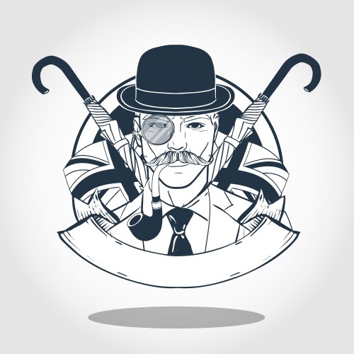 Sketch british man Royalty Free Vector Image - VectorStock