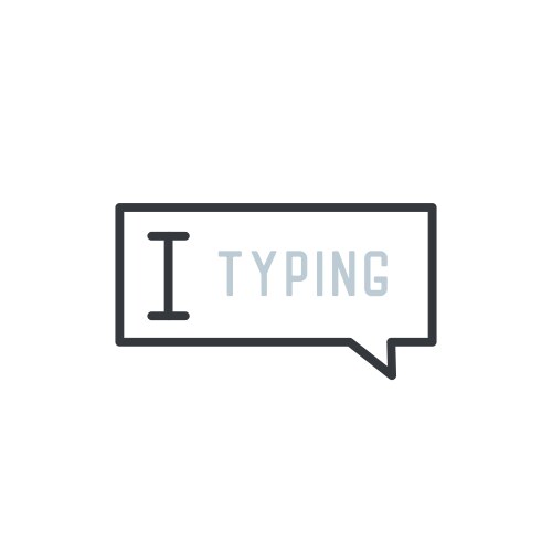 Typing icon set with textarea type text Royalty Free Vector