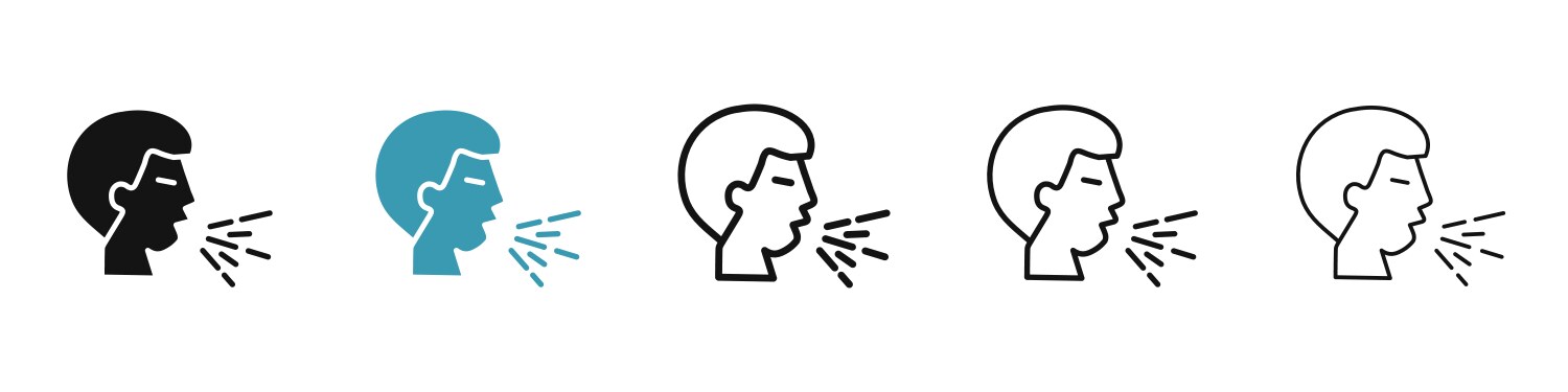 Cough icon Royalty Free Vector Image - VectorStock