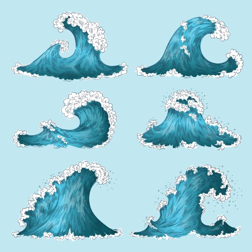 Cartoon Ocean Waves Vector Images (over 36,000)