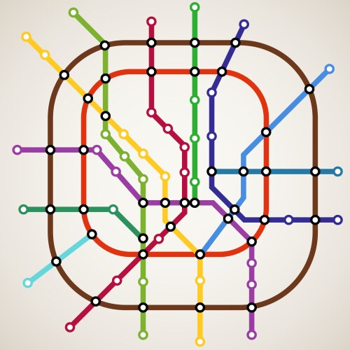Abstract metro scheme background Royalty Free Vector Image