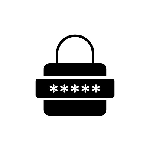 Password icon set login access secret private Vector Image