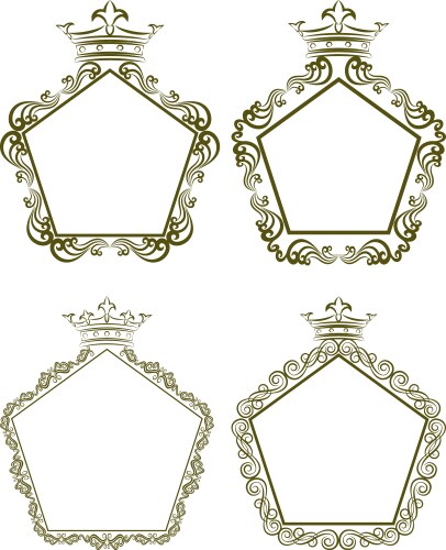 Antique vintage royal frame Royalty Free Vector Image