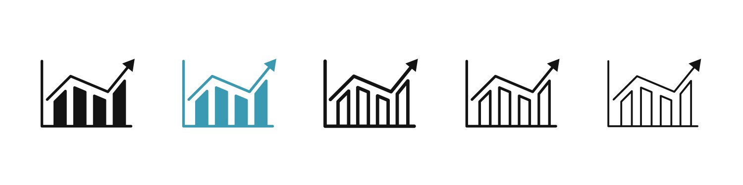 Trend arrow icon Royalty Free Vector Image - VectorStock
