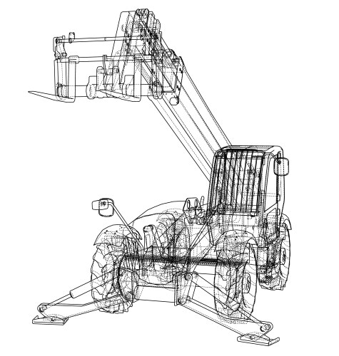 Forklift Drawing Lift Vector Images (over 610)
