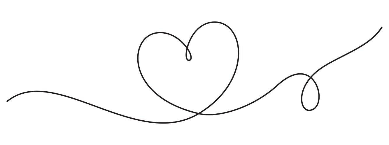 Drawing heart with big ribbon bow Royalty Free Vector Image
