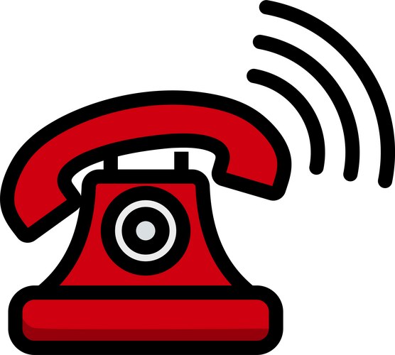 Old fashioned telephone on white background Vector Image