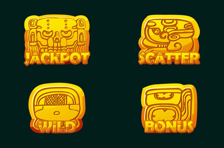 Maya civilization- akbal face mayan glyph Vector Image