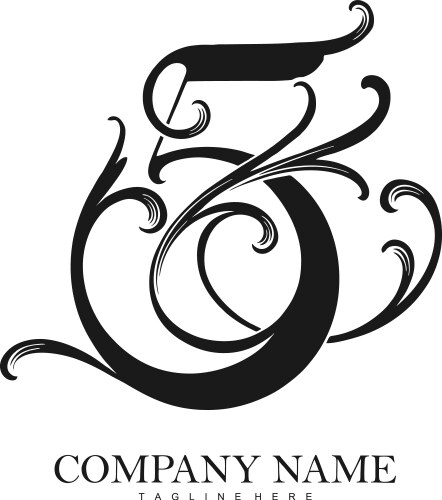 Floral Number Monogram Vector Images (over 620)