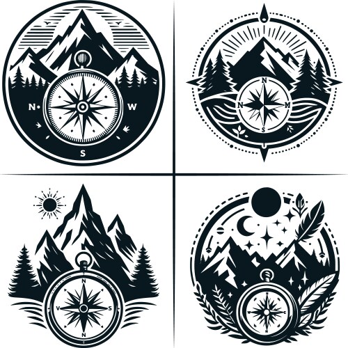 Compass Mountain Vector Images (over 12,000)