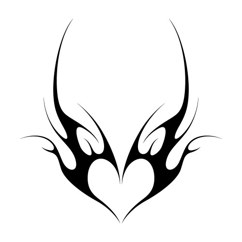 Cyber Gothic Sigil Heart Royalty Free Vector Image