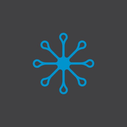 Cool snowflake template icon Royalty Free Vector Image