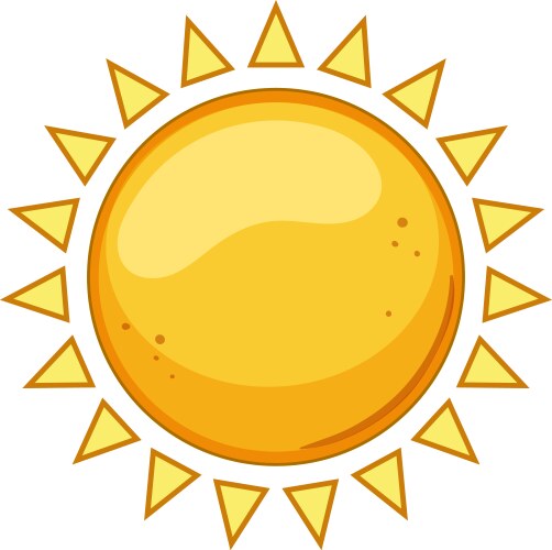 Hot sun cartoon Royalty Free Vector Image - VectorStock