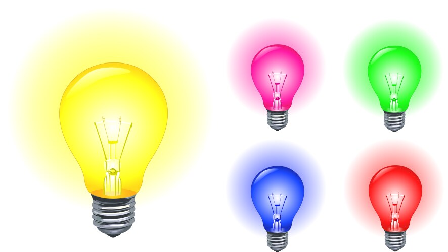 Cartoon light bulb Royalty Free Vector Image - VectorStock
